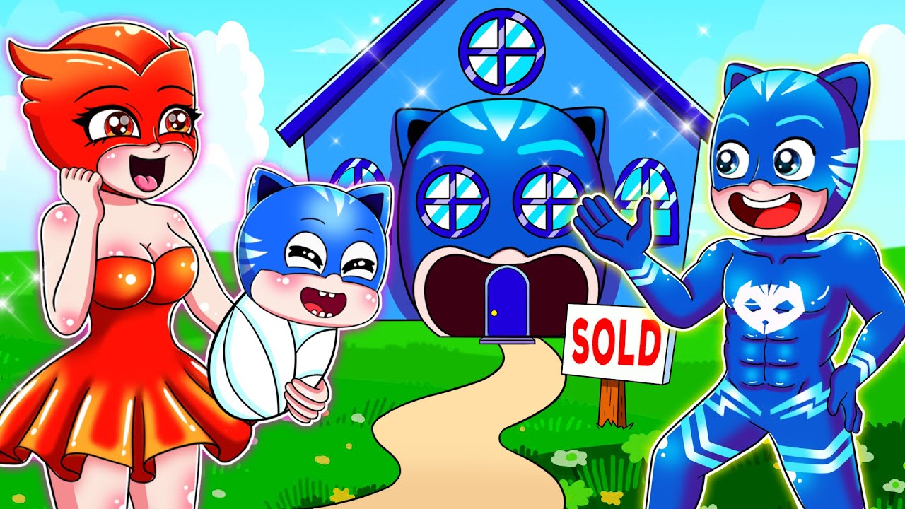 Catboy’s New Family Home! Catboy's Life Story - PJ MASKS 2D Animation ...