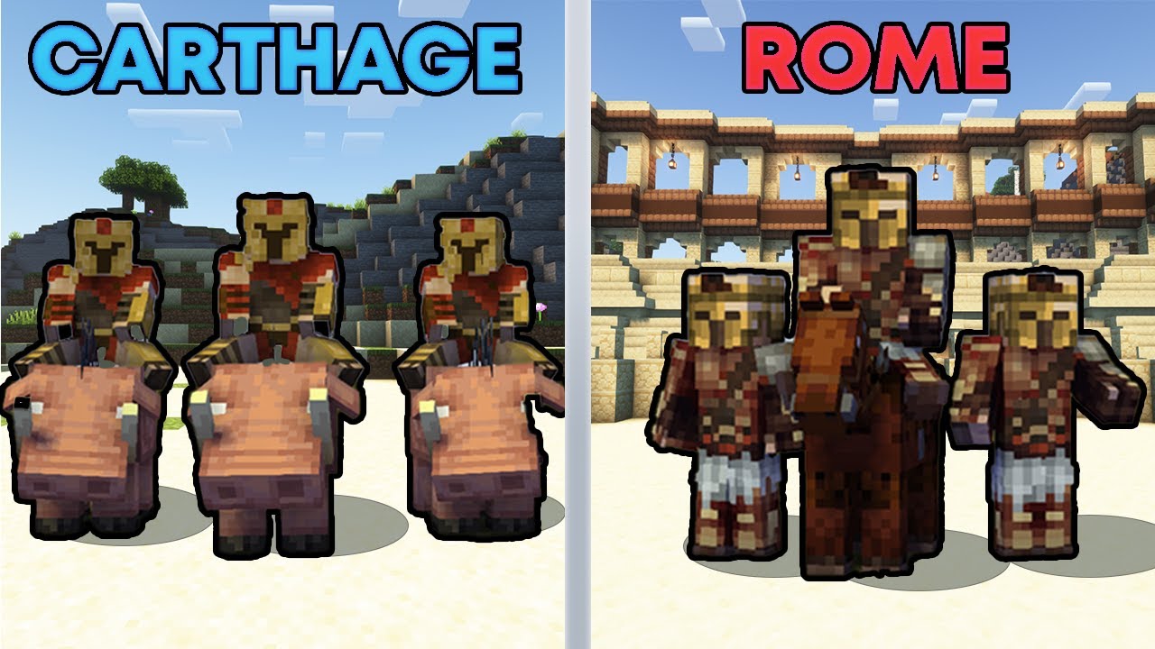 100 Players Simulate Punic CIVILIZATION in Minecraft. - YouTube