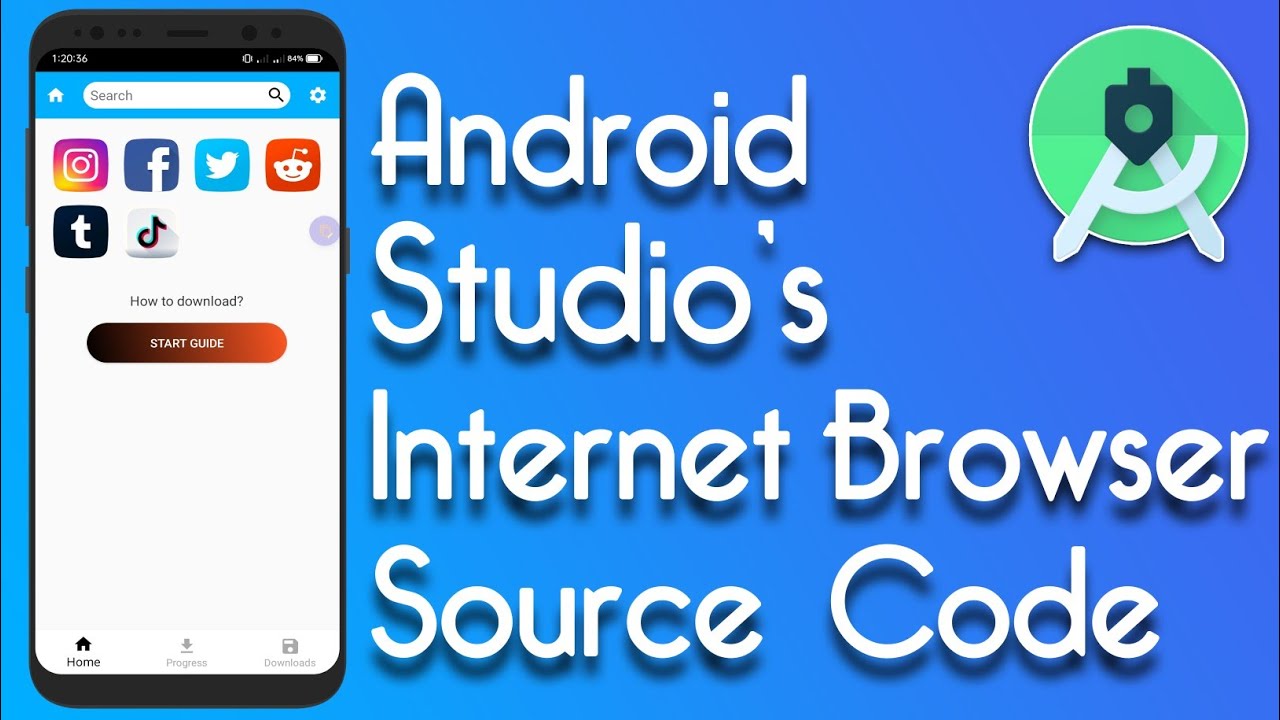 internet browser source code of Android studio - YouTube