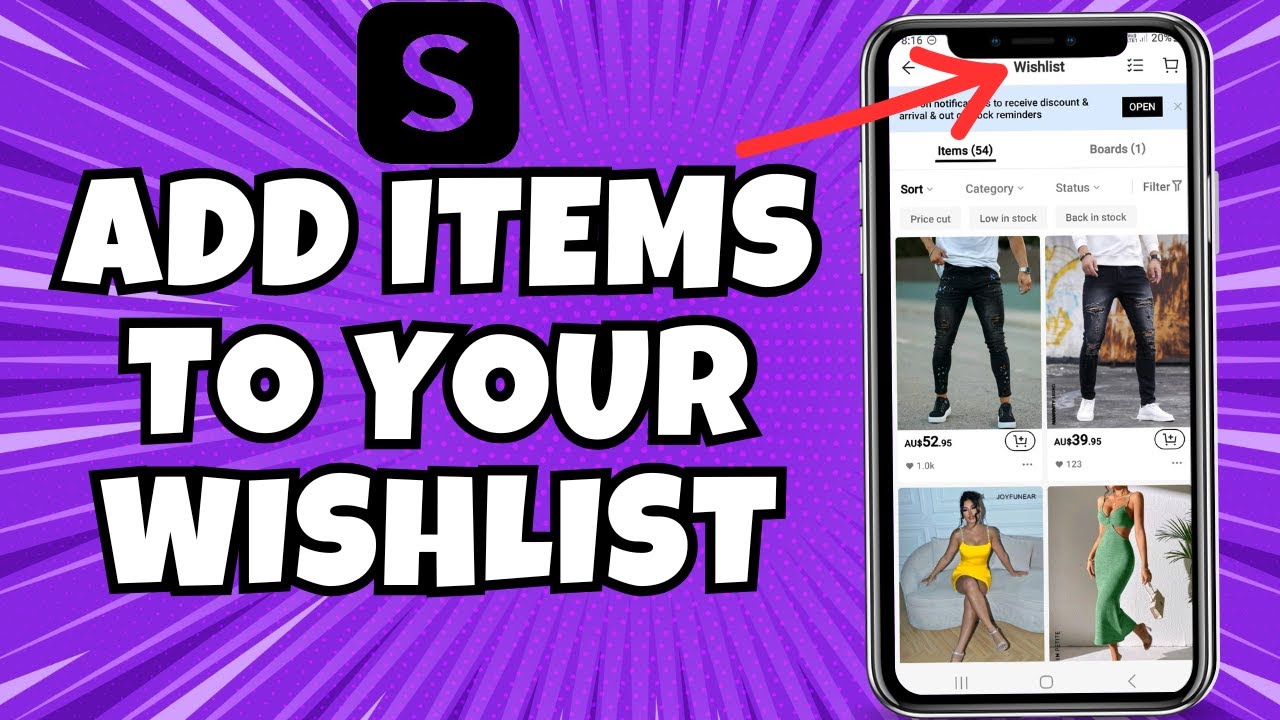 How to Add Items to your Wishlist on Shein - YouTube