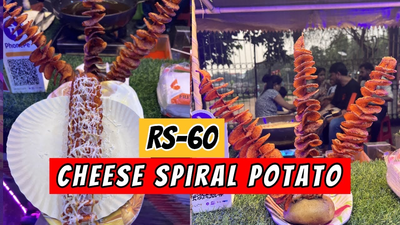 Cheese Spiral potato 😍 Digholipukhuri #northeast #guwhati #streetfood # ...