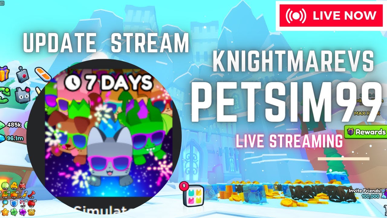 Pet Simulator 99 livestream (giveaways) 7 days till next update!! Join ...