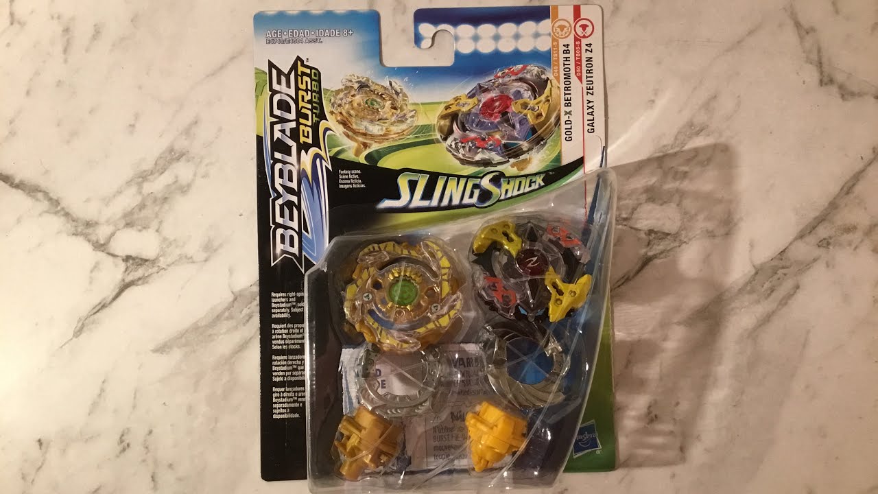Beyblade Burst Turbo Galaxy Zeutron Z4 And Gold X Betromoth B4 Unboxing ...