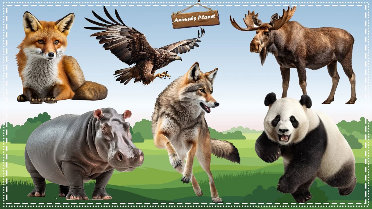 Cutest Animal Moments with Sounds: Eagle, Fox, Hippopotamus, Wolf ...