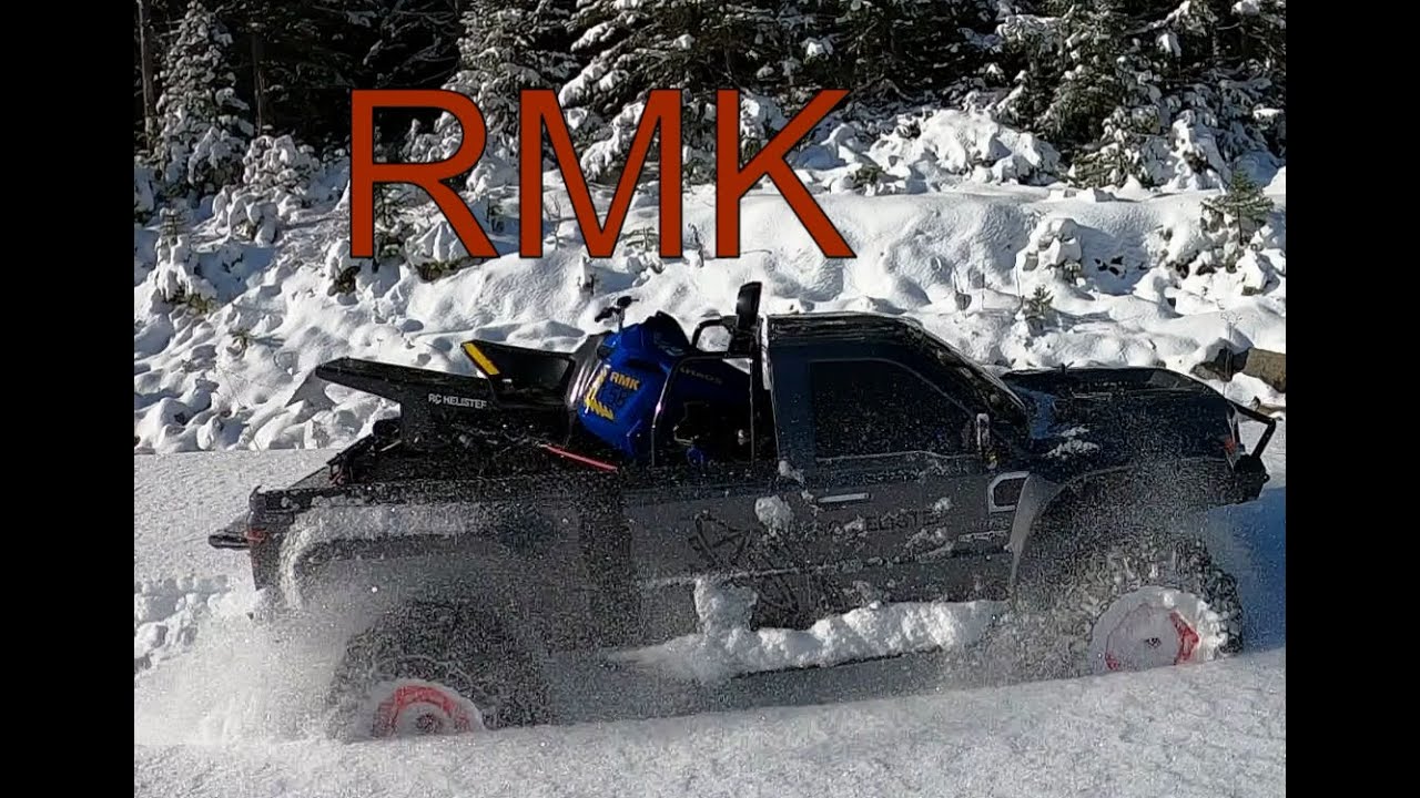Rc RMK KHAOS brushless long track rc snowmobile on snow,jumping,rc ...