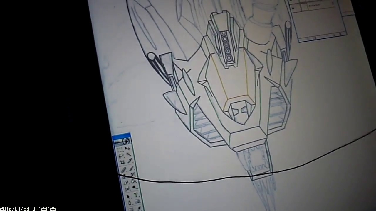 Video of drawing and painting MLP Discord Zoid head in my old LE1700 ...