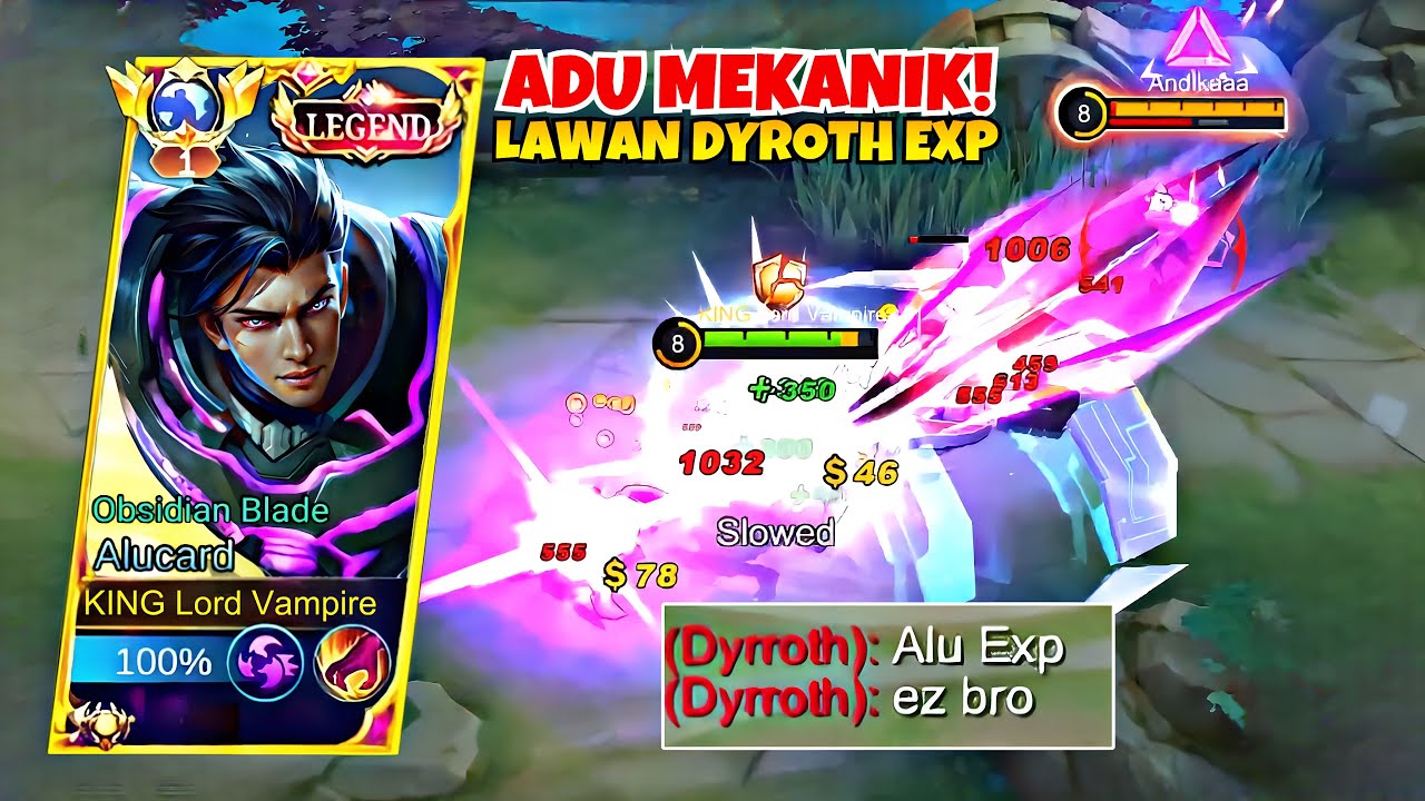ALUCARD EXP LANE VS DYROTH! | BUILD ALUCARD TERSAKIT UNTUK EXP LANE ...