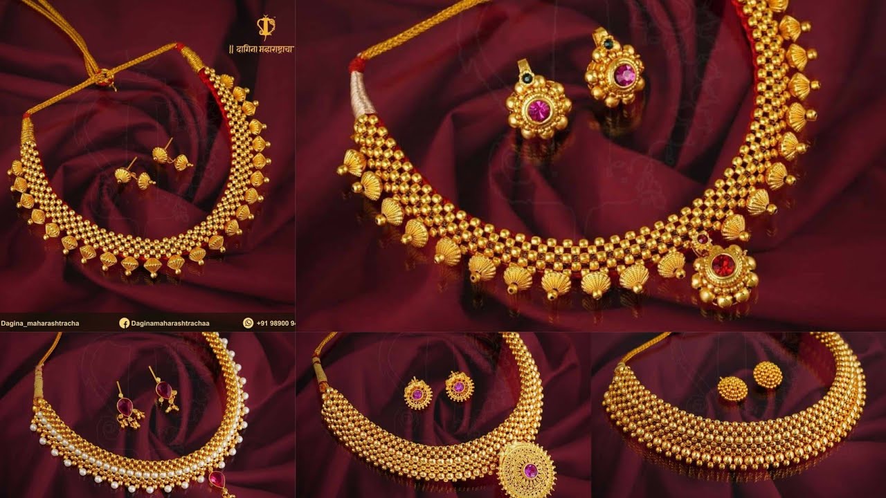 Maharashtrian Thushi Necklace|| Thushi Marathi Jewellery||Chokor ...