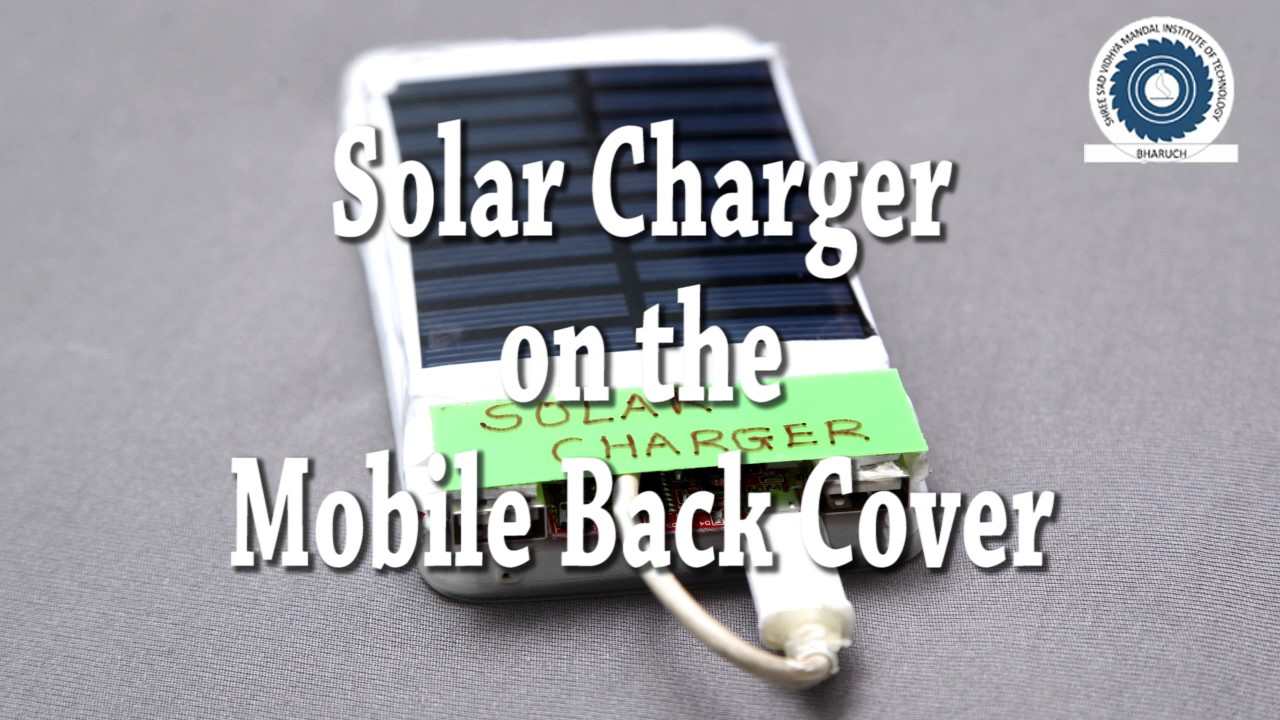 Solar charger on the mobile back cover - YouTube