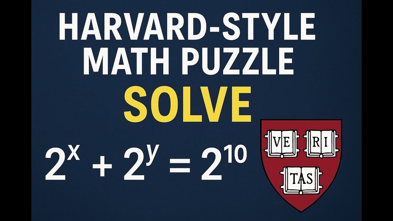 Harvard Style Math Puzzle Solve - YouTube