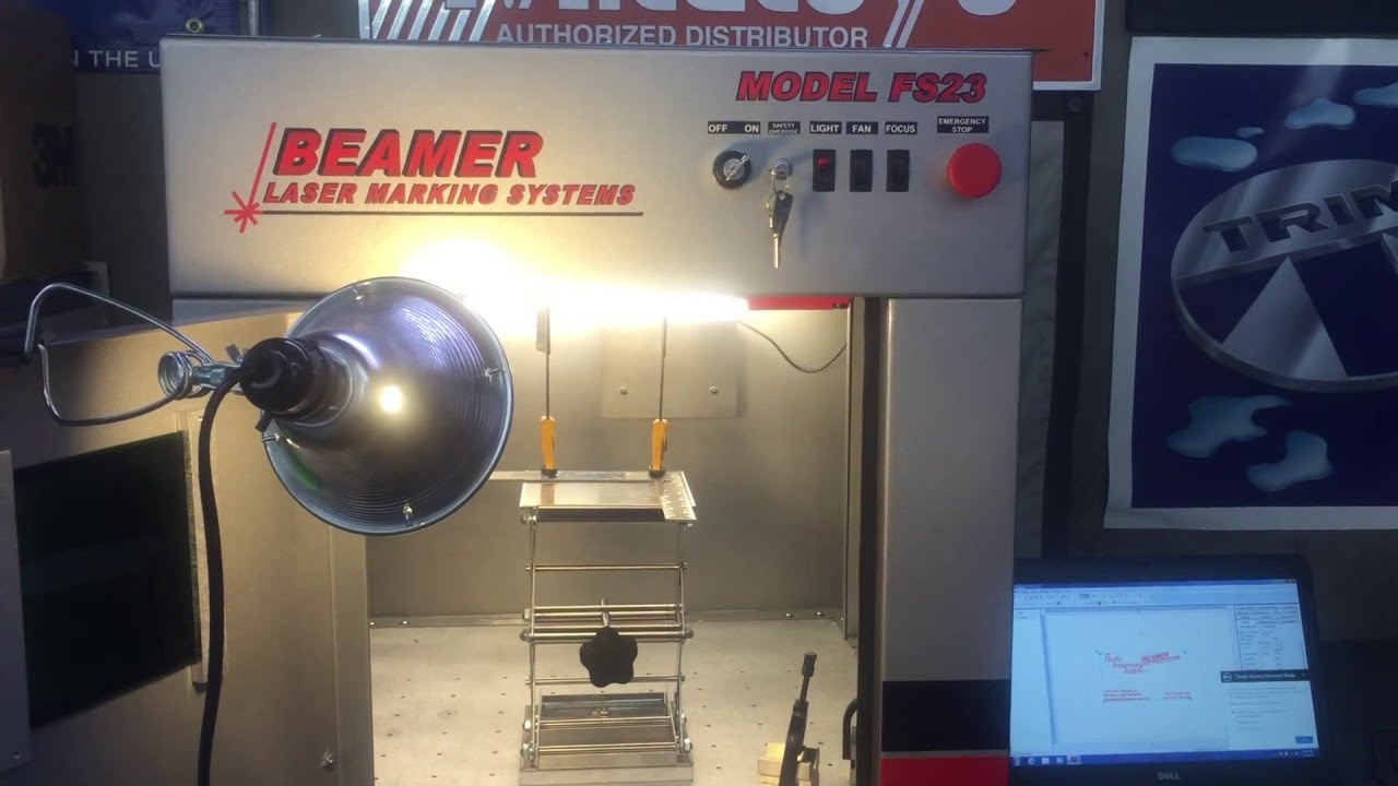Beamer Laser Model FS23 Demo at Pacific Industrial Supply - YouTube
