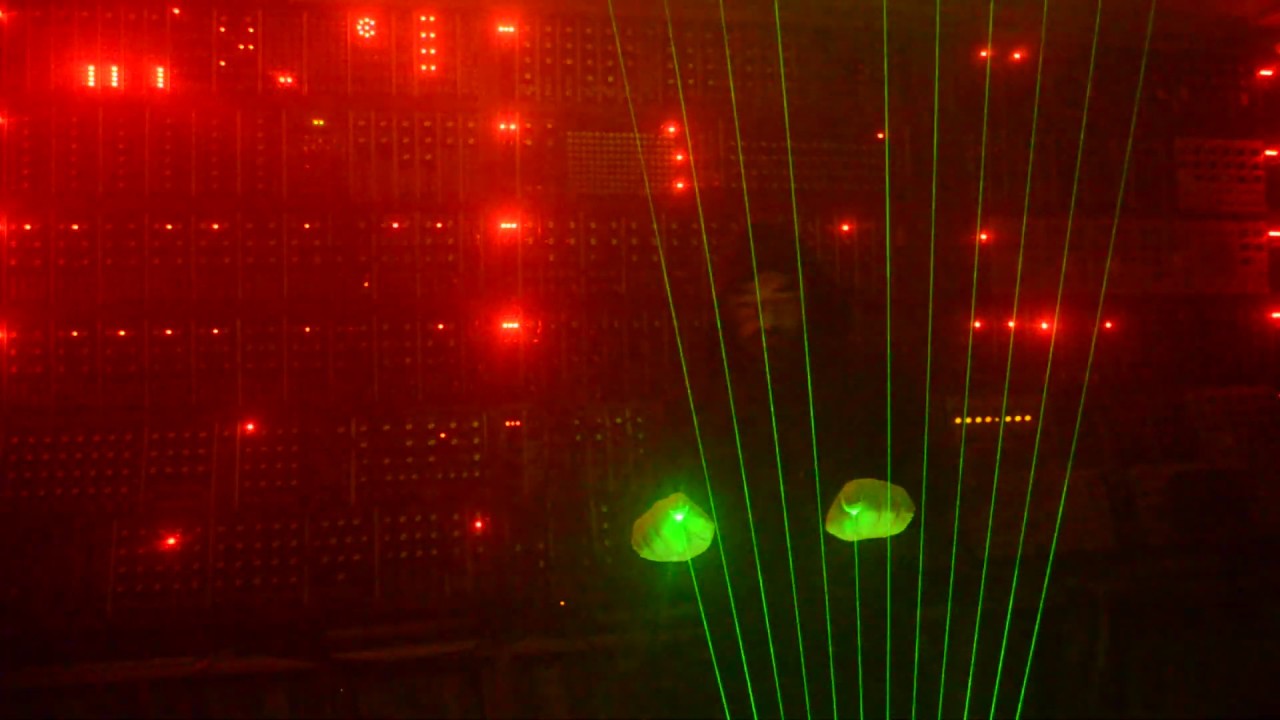 Laser harp & modular synth test - YouTube