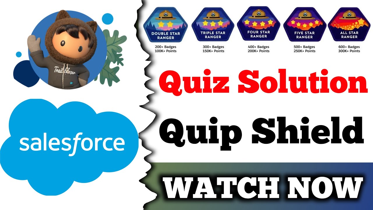 Quip Shield | Salesforce Trailhead | Quiz Solution - YouTube