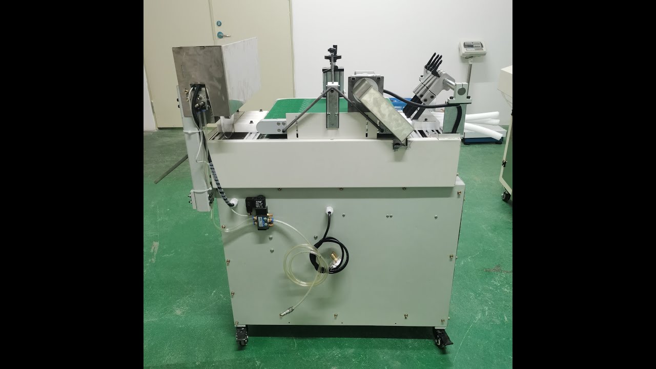 Automatic rotary knife tube cutting machine with belt feeding - YouTube