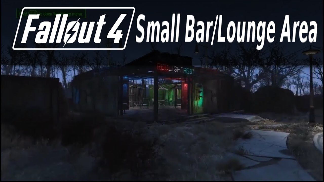 Fallout 4- small bar / lounge area quick build - YouTube