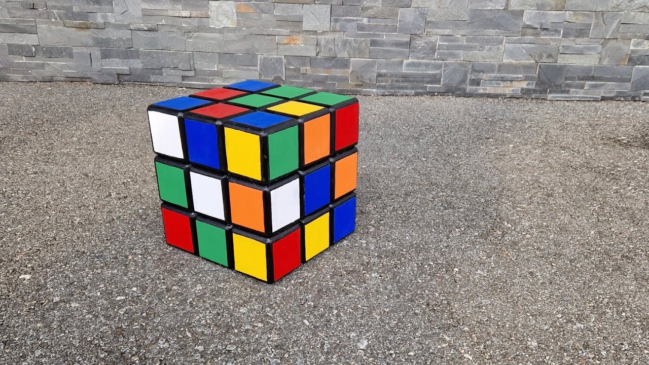 Wood Rubic's Cube 30x30cm Box - YouTube