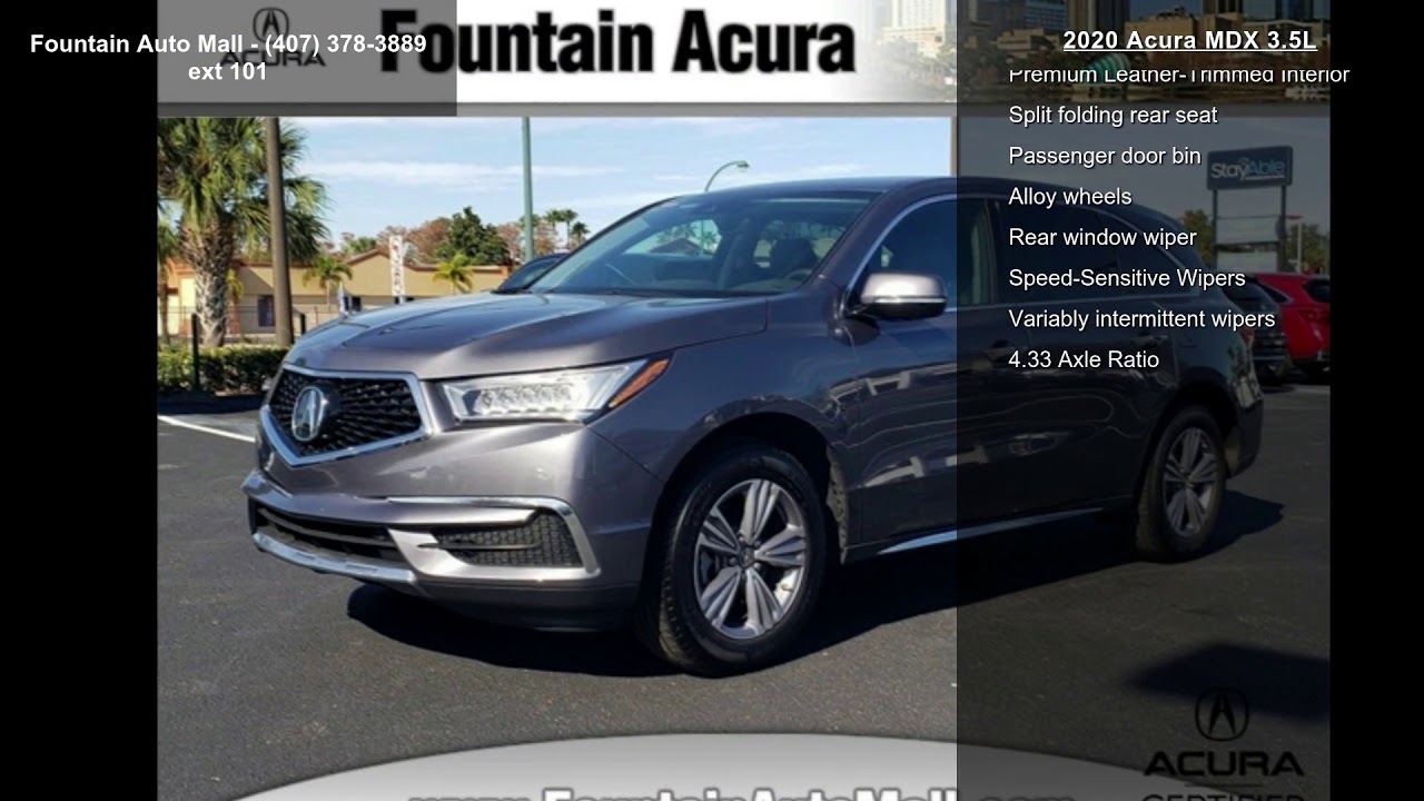 2020 Acura MDX 3.5L - Fountain Auto Mall - Orlando, FL 32... - YouTube