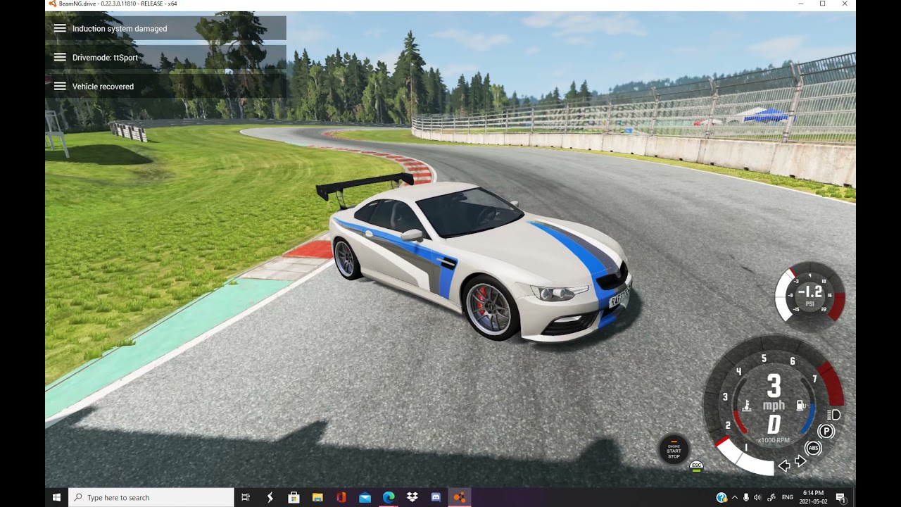 BeamNG Drive - Driving in Hirochi Speedway (WITH A STEERING WHEEL ...