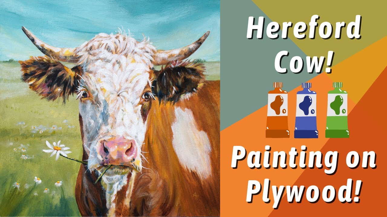 ACRYLIC Cow Painting! How To Paint on WOOD! By: Annie Troe - YouTube