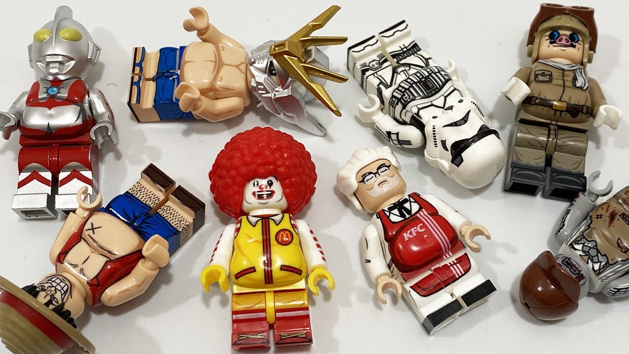 LEGO EAT TOO MUCH FAT MINIFIGURES | McDonald's KFC Zombie One Piece ...