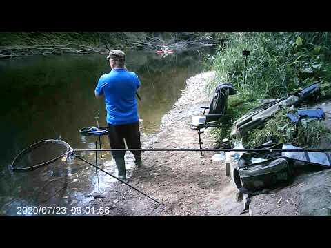 Playing a near 10lb Barbel on float tackle - YouTube