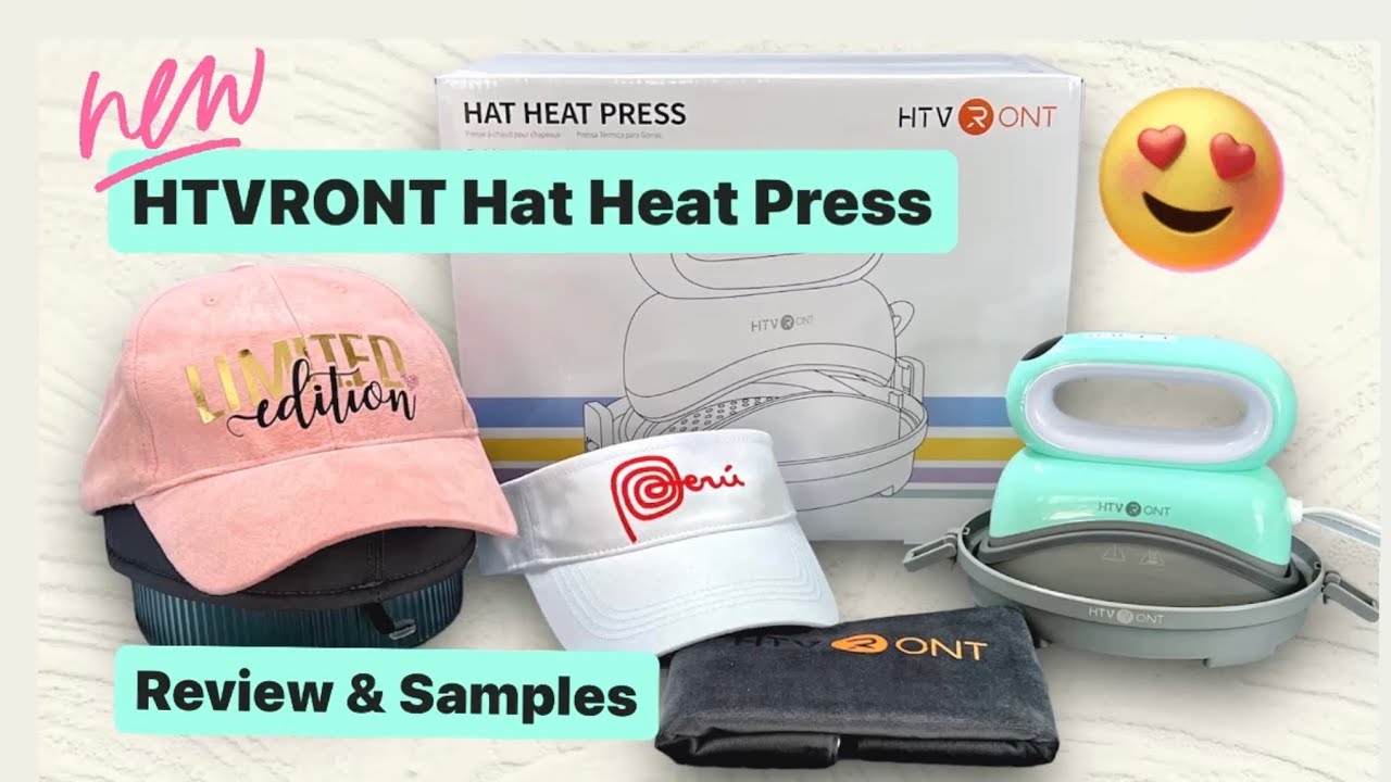 HTVRONT Hat Heat Press ️Unboxing, Review, & Samples - YouTube