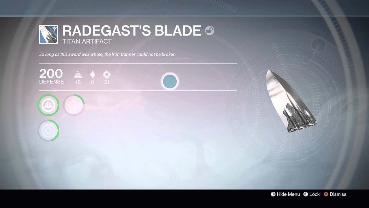 Destiny: The Taken King - Radegast's Blade Upgrade: "Increase Intellect ...