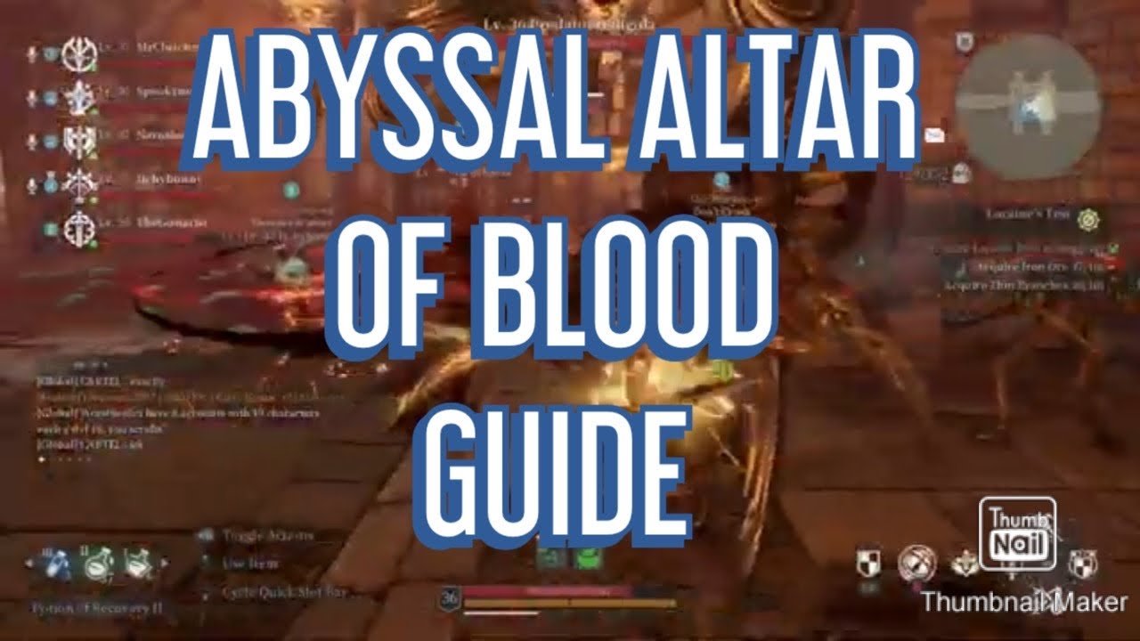 Abyssal Altar of Blood Explained - YouTube