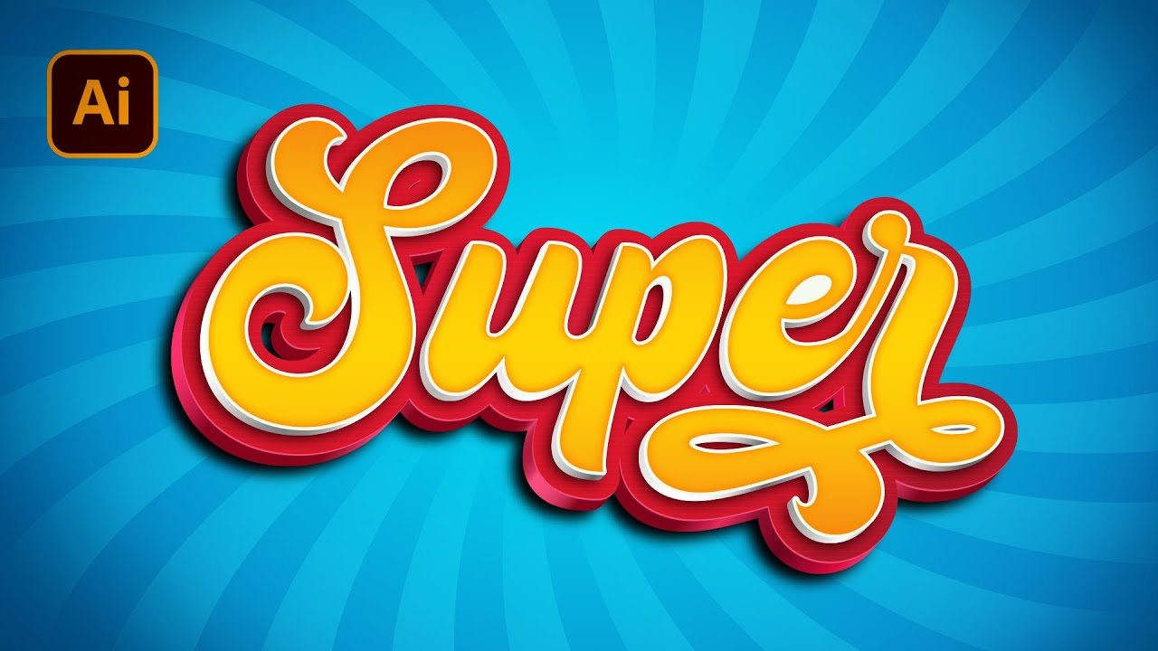 This is How to Create a Modern Style 3D Text Effect in Illustrator ...