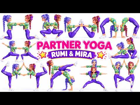Best Partner Yoga Poses – Flexibility & Balance Challenge with Rumi & Mira | Kids Yoga