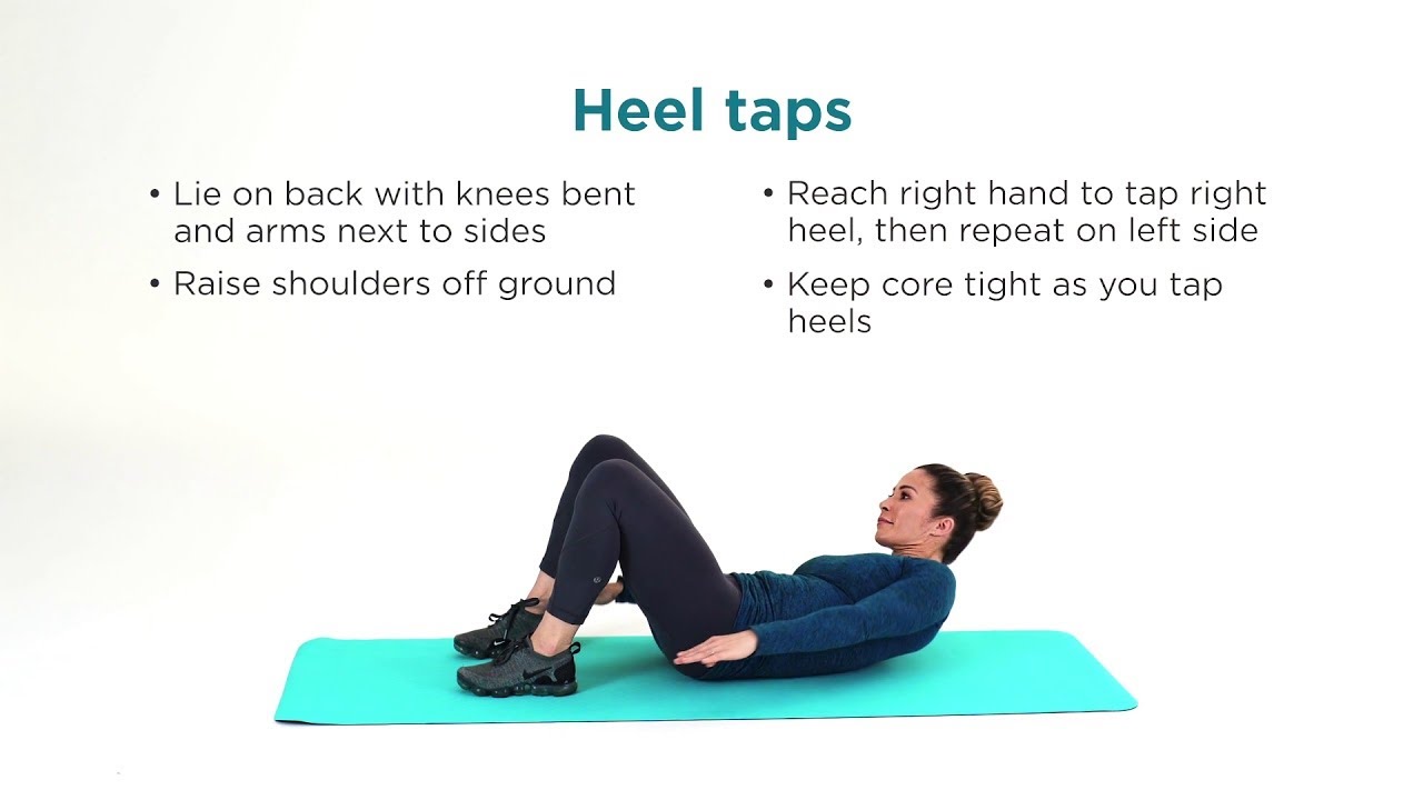 How to do Ab Crunches with Heel Taps?! - YouTube