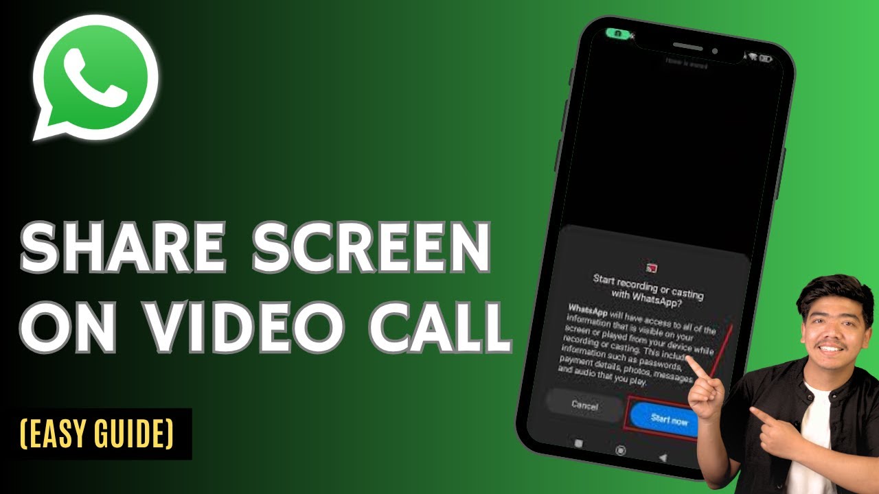 How To Share Screen On WhatsApp Video Call - Step By Step Guide - YouTube