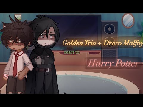 Golden Trio + Draco Malfoy react to Harry Potter | Special Guest | Part 2 | Angst | Drarry, Ronmoine