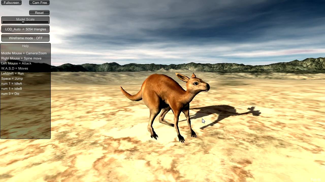 Kangaroo model Unity3d - YouTube