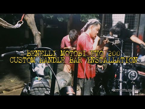 BENELLI MOTOBI EVO 200 CUSTOM HANDLE BAR INSTALLATION - YouTube