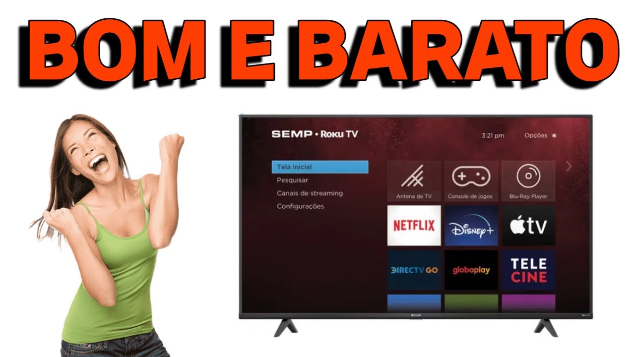 Smart TV 50” 4K UHD D-LED Semp é boa RK8500 - VA Wi-Fi 4 HDMI 1 USB ...