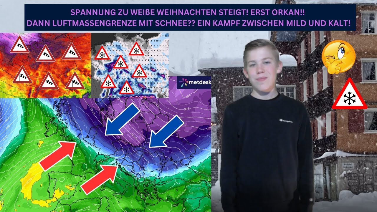 WINTER weiterhin MÖGLICH! Erst ORKAN! Dann Luftmassengrenze mit SCHNEE ...