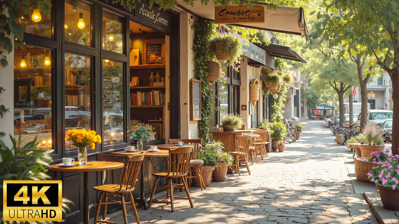 Relaxing Morning Piano 🌺 Spring Cafe Space with Piano Music to Improve ...