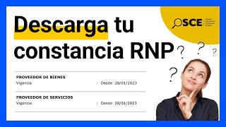 Descargar o imprimir la constancia RNP de una persona o... | Doovi
