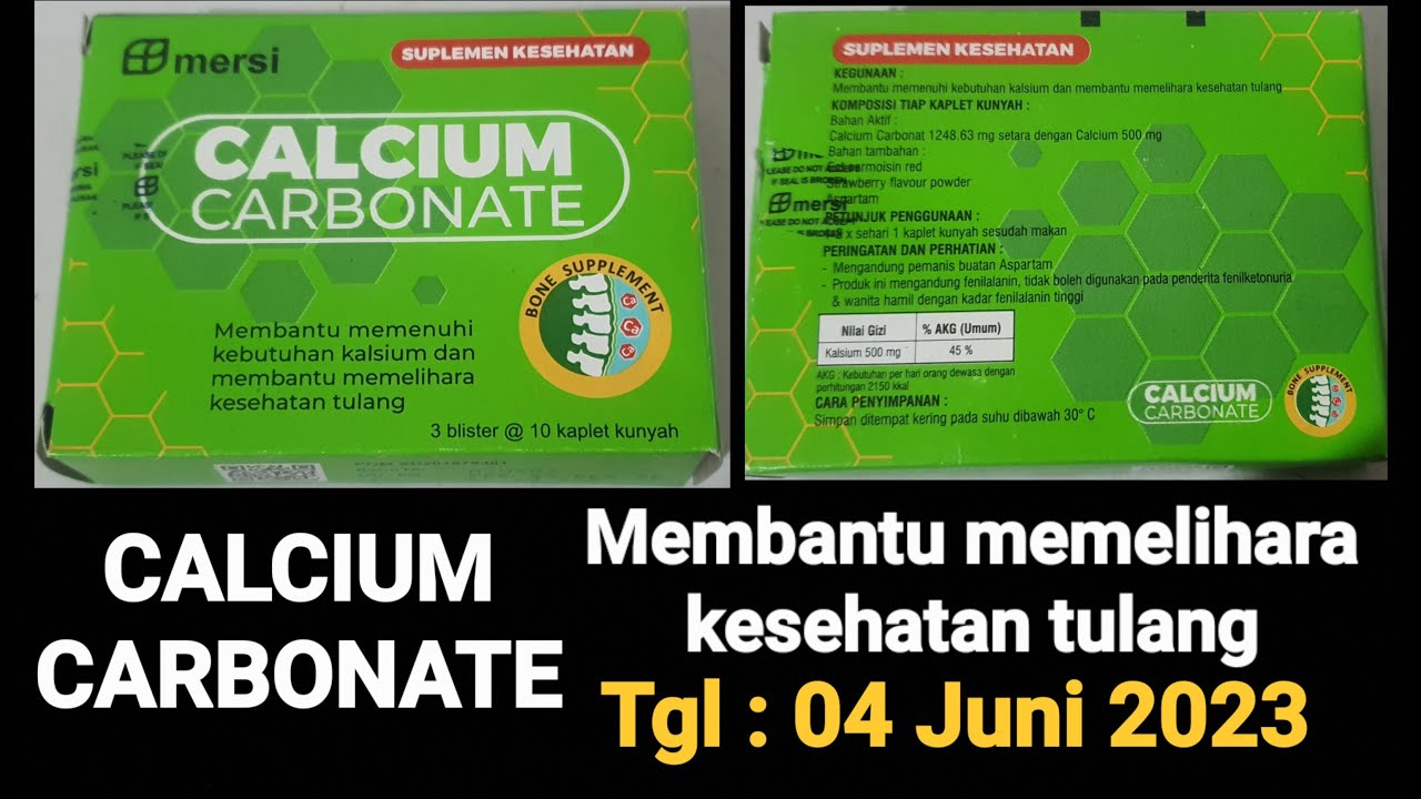 Calcium Carbonate || suplemen kesehatan - YouTube