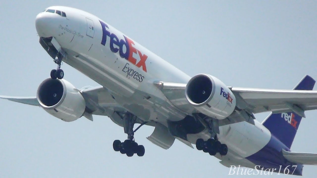 FedEx Express Boeing 777F (N852FD) takeoff from KIX/RJBB (Osaka ...