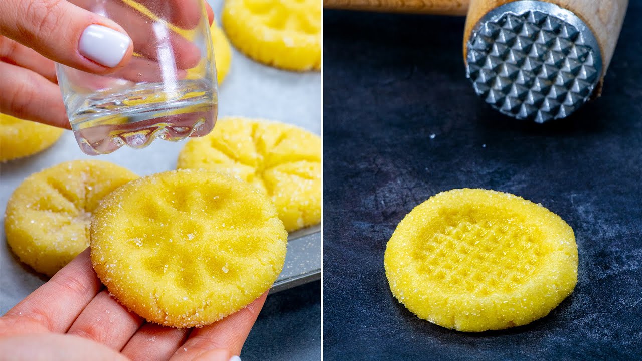 Biscuits with all the tools in the kitchen. Made of semolina - YouTube