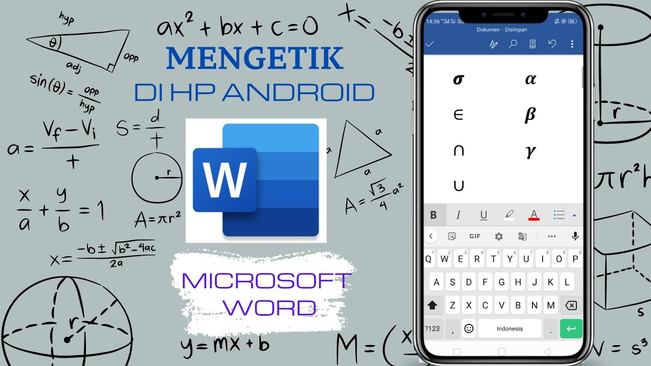 CARA MENGETIK SIMBOL MATEMATIKA DI WORD HP || PART 1 - YouTube