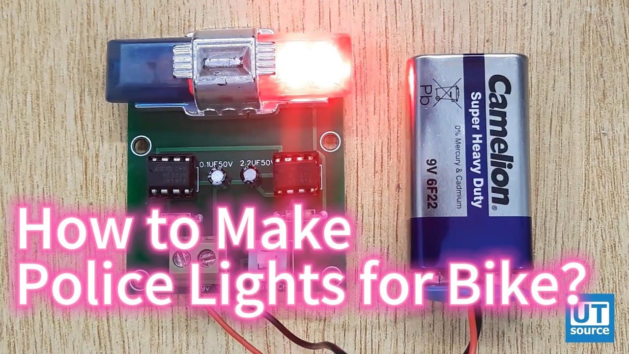 How to Make Police Lights for Bike？--Utsource - YouTube