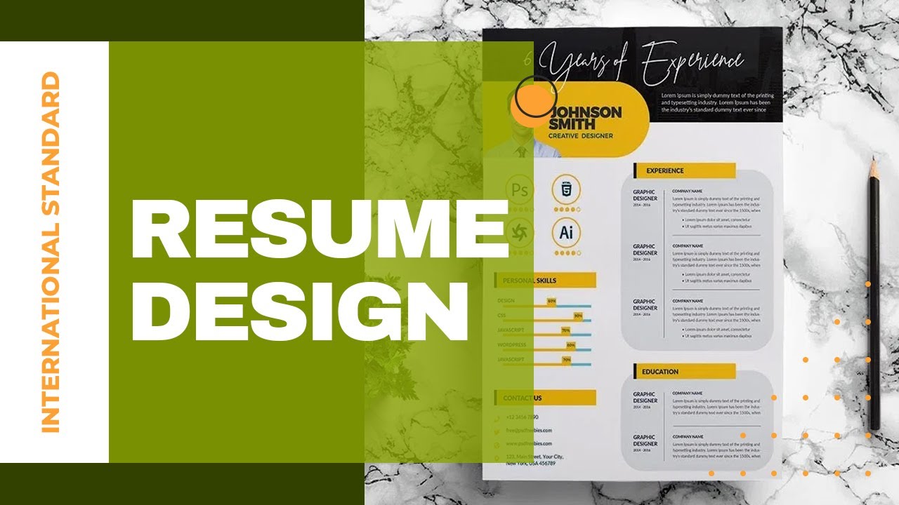 How to Design International Standard Resume for Graphic, Web Designers ...