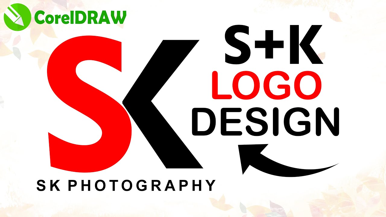 SK Logo Design | CorelDraw Logo Design | How To Design SK Logo in ...