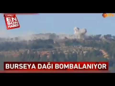 Afrin Zeytin Dalı Operasyonu Burseya dağındaki terör mevzileri böyle yerle bir edildi