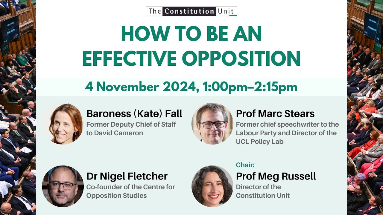 How to be an effective opposition - YouTube