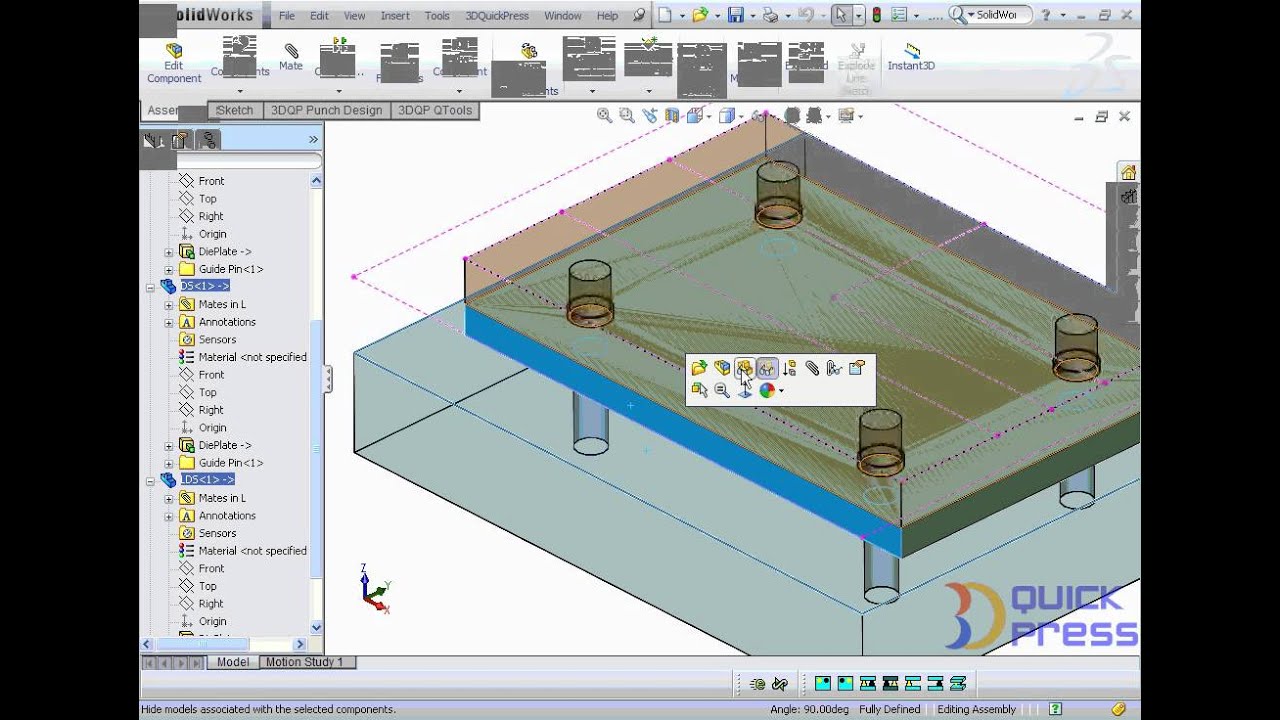Lesson 14 - Create Die Set Template - YouTube