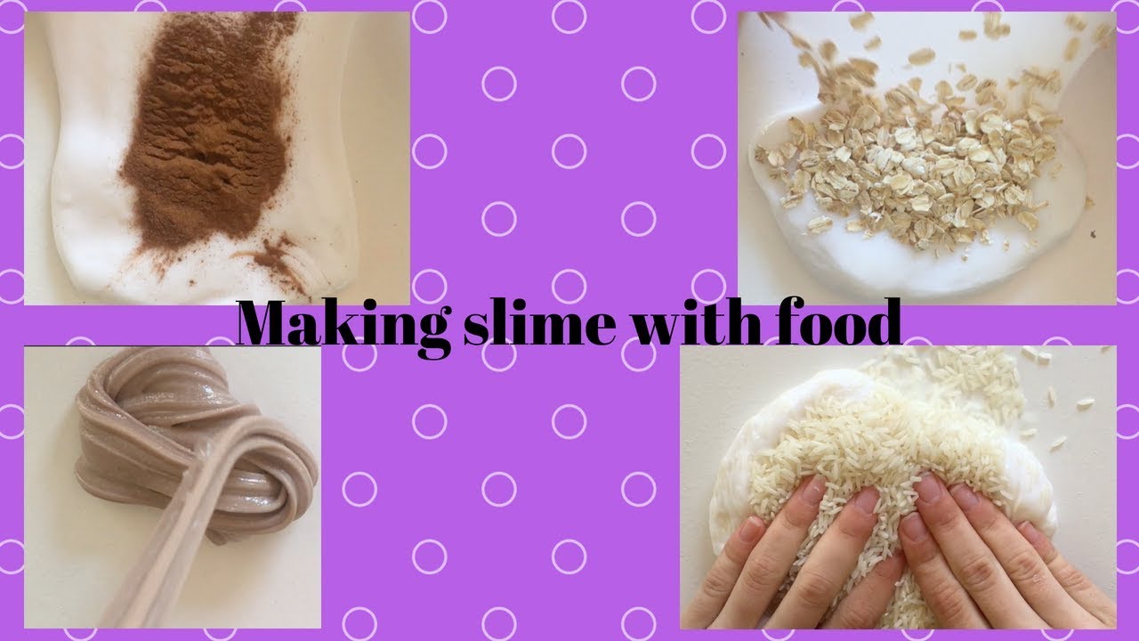 Making slime with food!!! - YouTube
